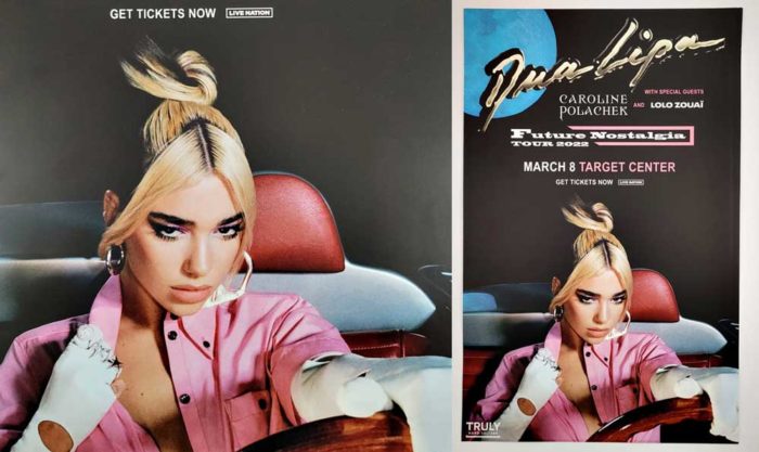 Printing Concert Posters for Dua Lipa’s Future Nostalgia Tour